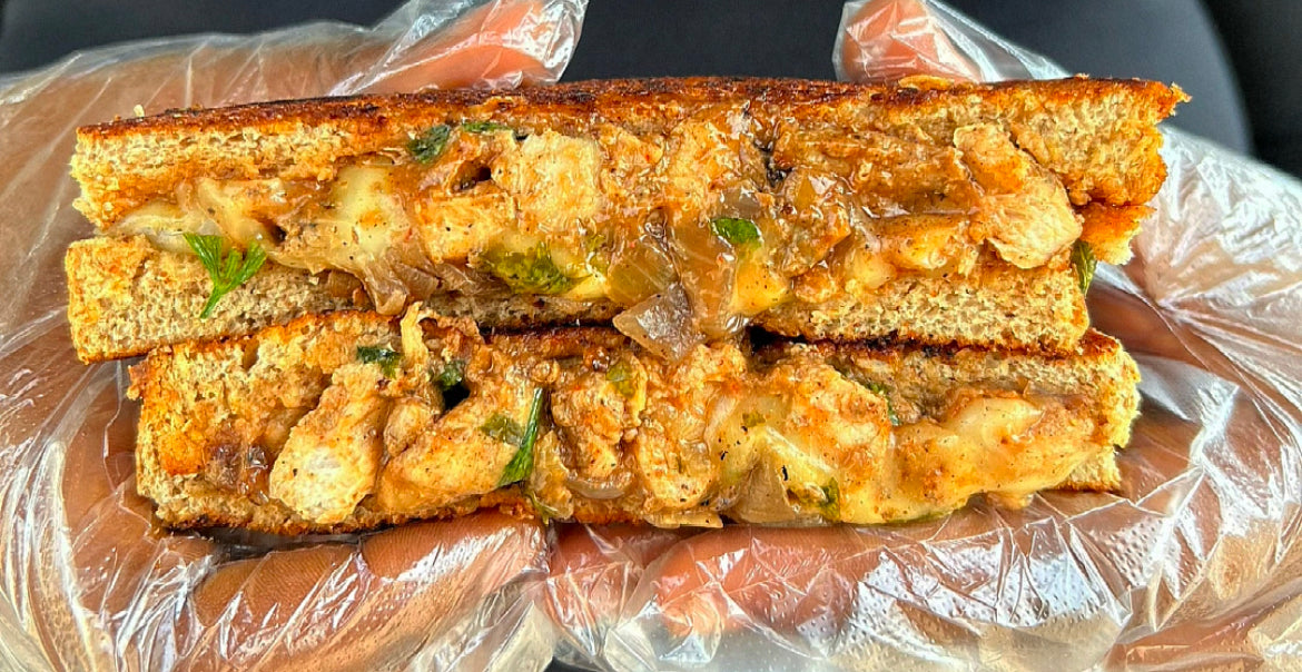 Chicken cheese toasties – 12” Baguette